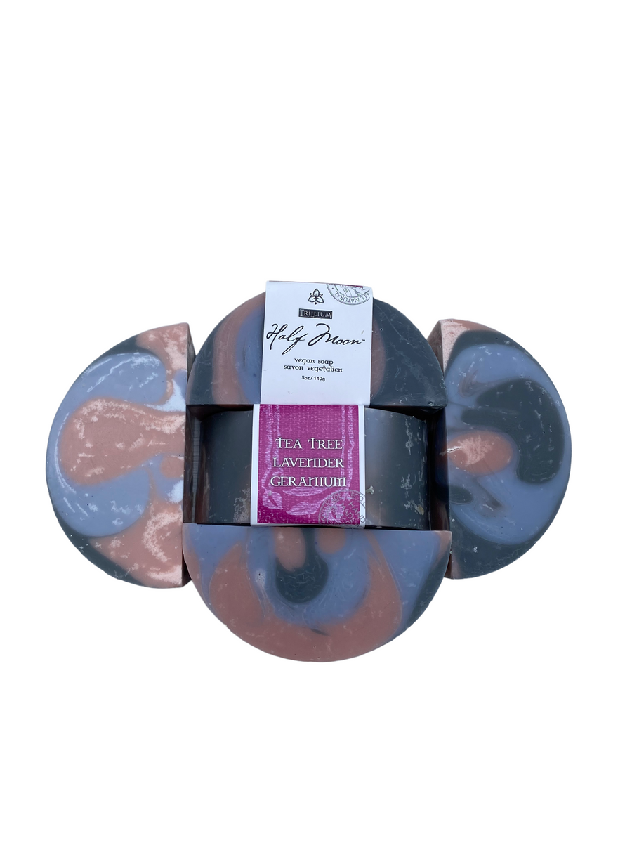 Half Moon Tea tree Lavender Geranium – Trillium Soaps and Candles
